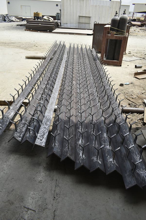 Steel Angle with Hundreds of Support Cleat. Cutout Frames. Butterfly ...