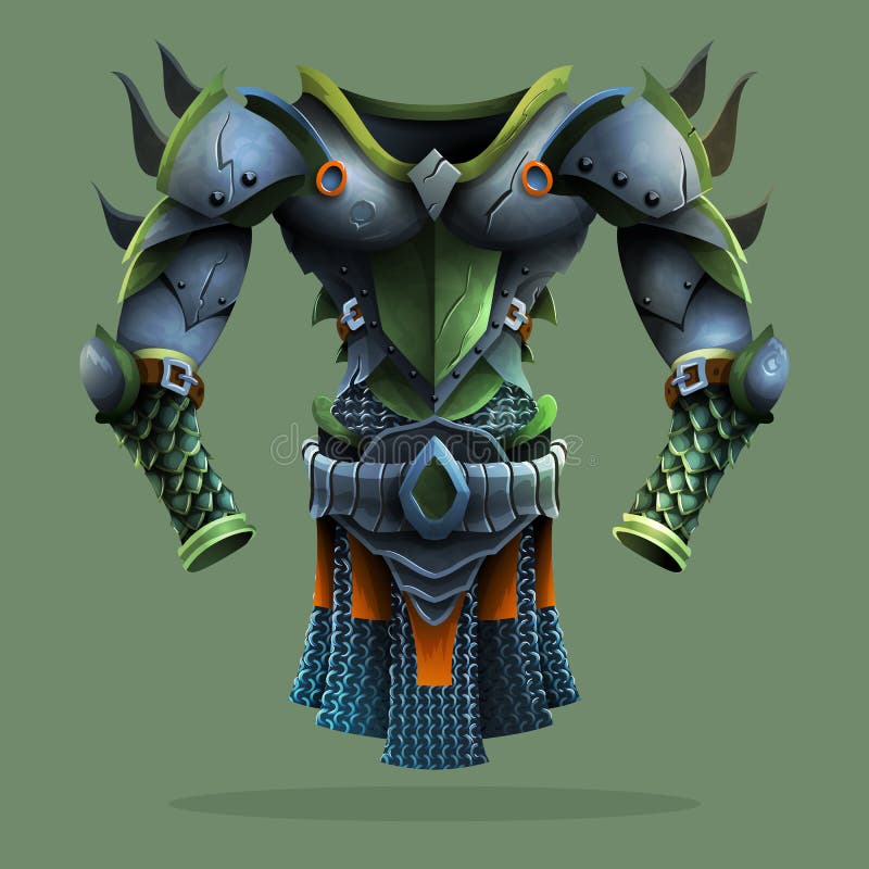 Steel Armor. Vector Illustration. Stock Vector - Illustration of iron ...