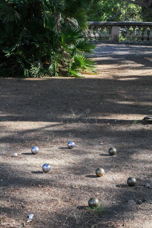Steel Balls for a Game of Boules Stock Photo - Image of petank, boules ...