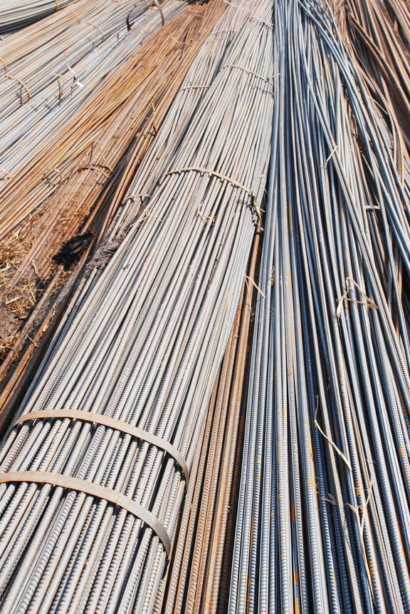 The steel bar bundles stock image. Image of industry, construction ...