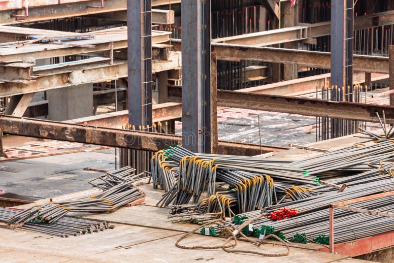 Steel Bar in Construction Site Stock Image - Image of engineering ...