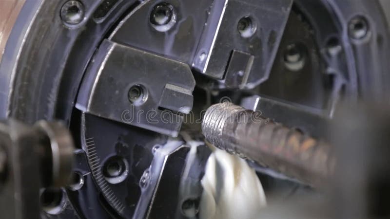 Steel Bar Cutting Process Complete - Close Up Stock Video - Video of ...