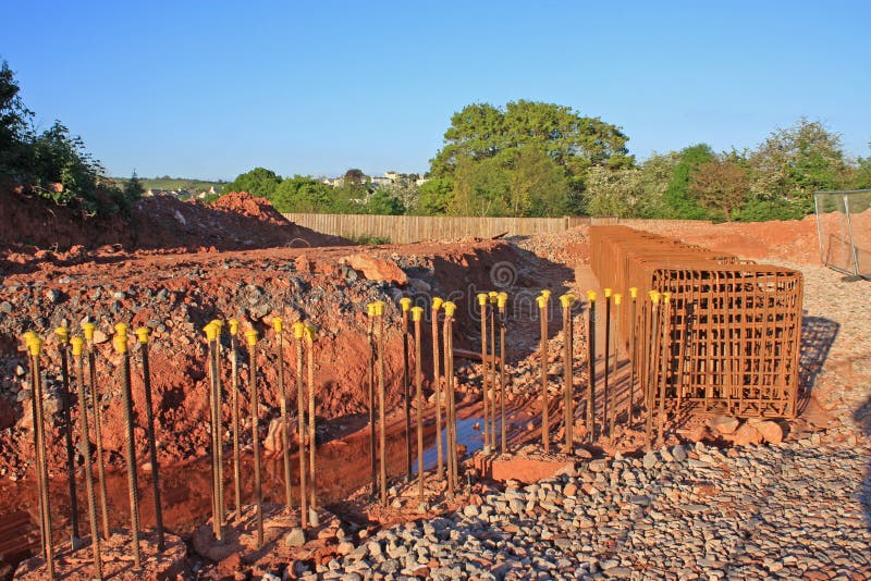 Steel bar foundations stock photo. Image of industrial - 88747204