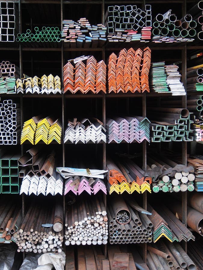 Steel Bar Material Components Stock Image - Image of iron, line: 40593715