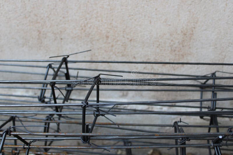 Steel Bar Rebar Reinforcement. Stock Image - Image of wire, rusty ...