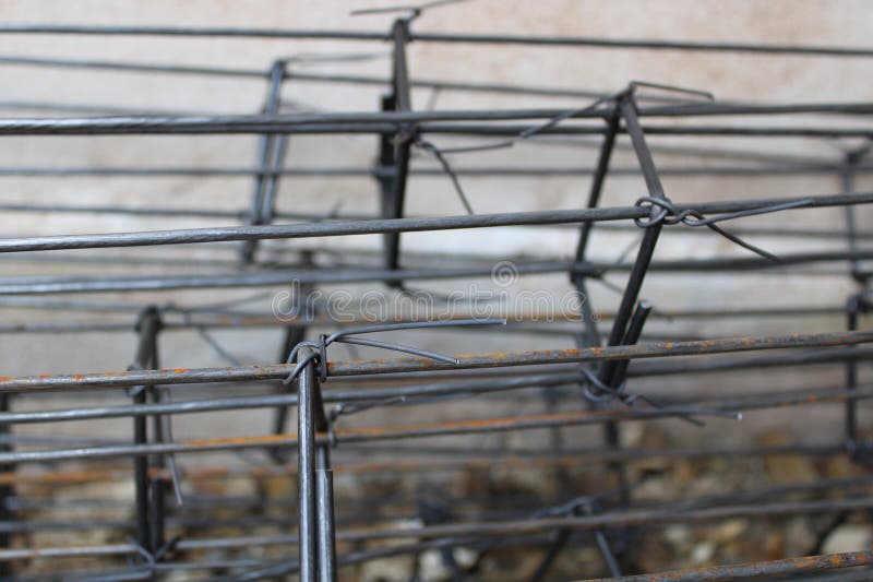 Steel Bar Rebar Reinforcement. Stock Image - Image of steel, industrial ...