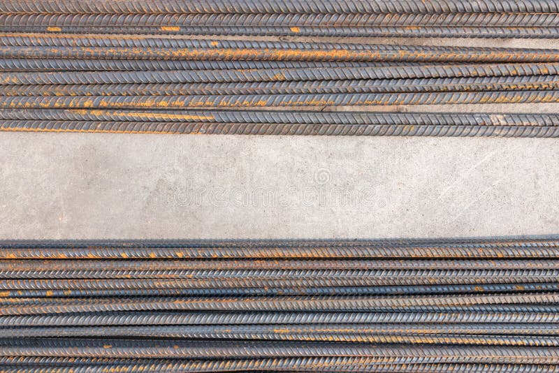 Steel Bar on the Road in Construction Site, Background Stock Photo ...