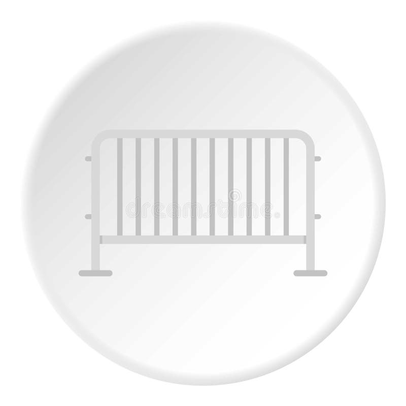 Steel barrier icon circle stock vector. Illustration of sign - 95330526