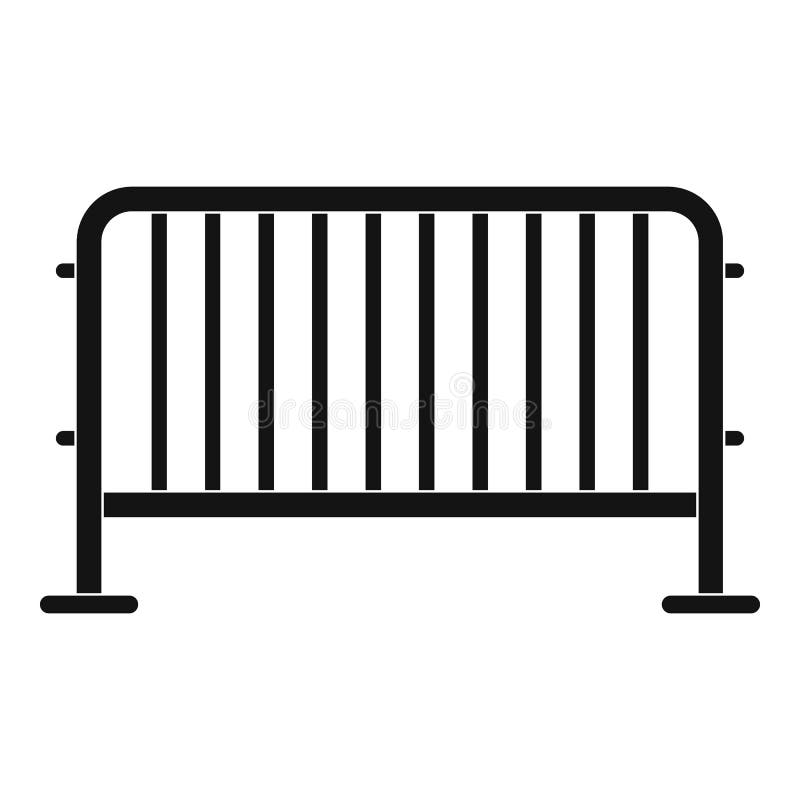 Steel Barrier Icon, Simple Style Stock Vector - Illustration of service ...