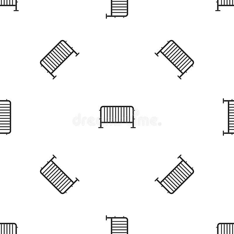 Steel Barrier Pattern Seamless Black Stock Vector - Illustration of ...