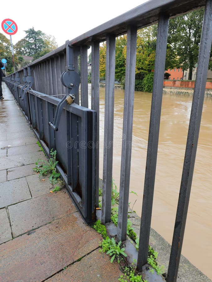 Steel Barriers Installed on the Bridge Railing To Prevent River ...