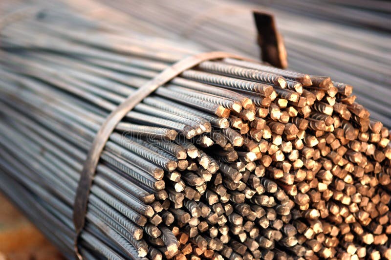 Steel bars stock image. Image of batchbuilding, corrosion - 6395781