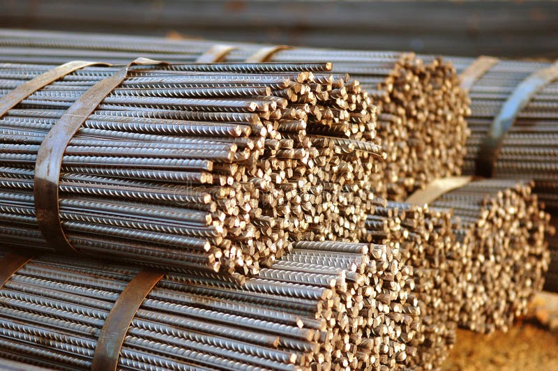 Steel bars stock image. Image of pile, ends, poles, loading - 6396189