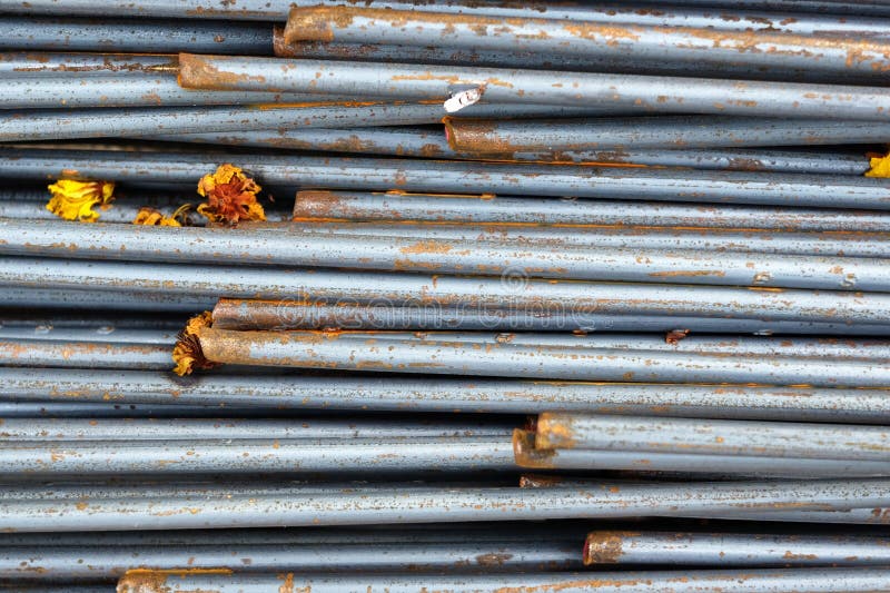 Steel Bars Close- Up Background Stock Image - Image of construction ...