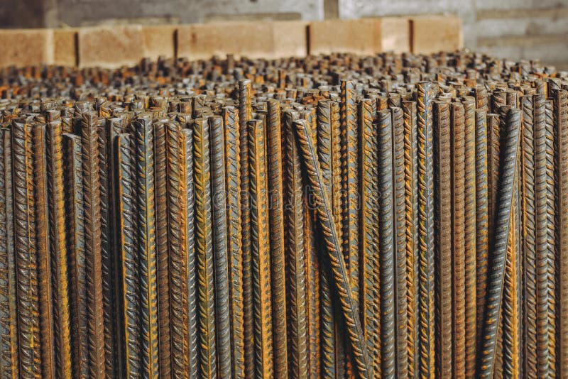 Steel bars stock image. Image of fixtures, warehouse - 66249513