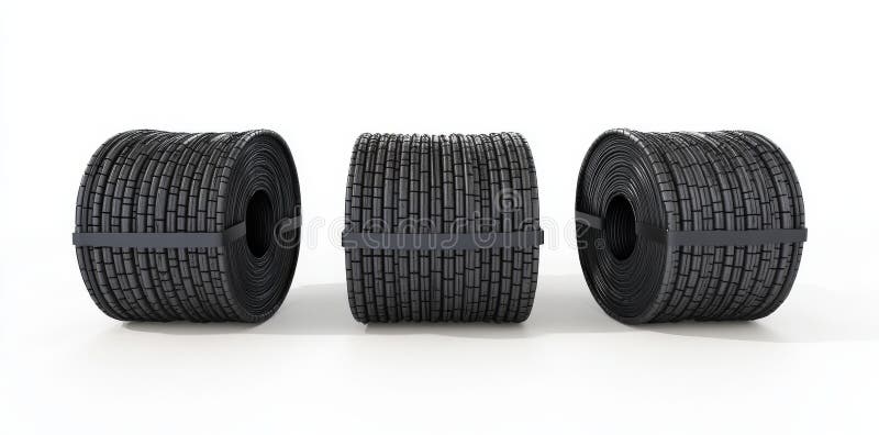 Steel Bars or Rebar are Arranged in Stacked Packs Against a White ...