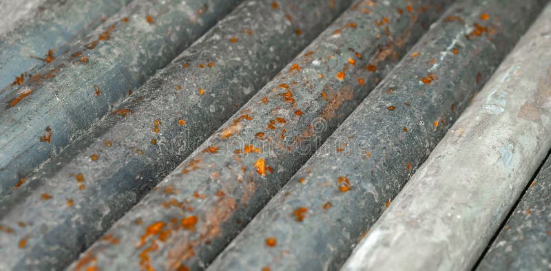 Steel Bars with Rust. Background Stock Image - Image of equipment ...