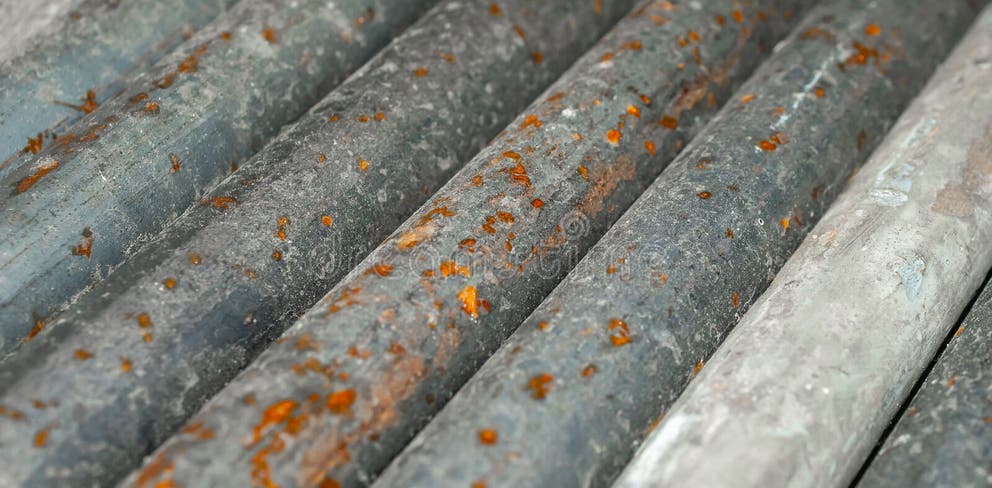Steel Bars with Rust. Background Stock Image - Image of equipment ...