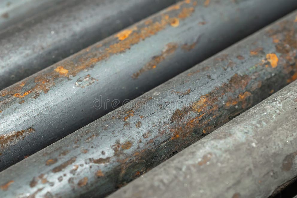 Steel Bars with Rust. Background Stock Image - Image of construction ...