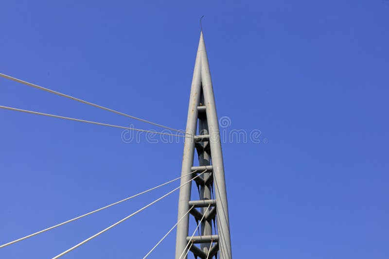 Steel Beam and Cable-stayed Cable Stock Photo - Image of steel, beam ...
