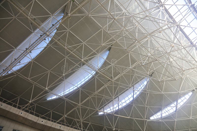 Steel beam frame structure stock photo. Image of pipes - 365235840