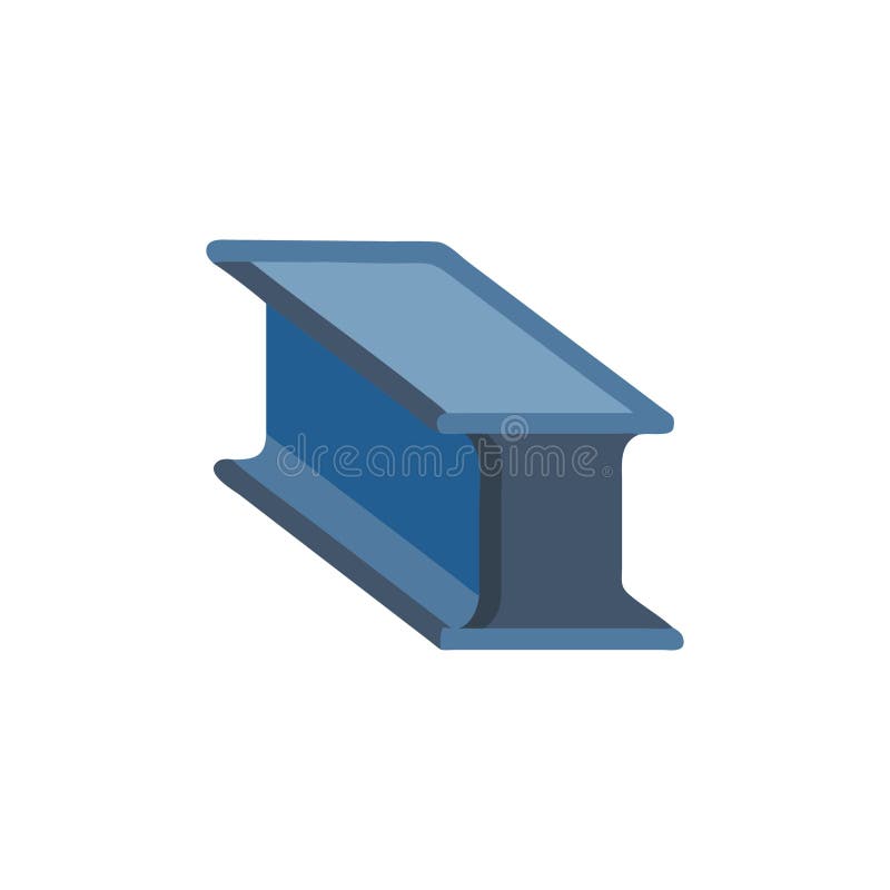 Steel Beam Icon for Construction and Structure Stock Photo ...