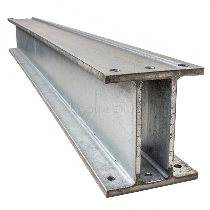 Steel Beam Isolated on White Background Stock Illustration ...