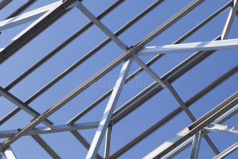 Steel Beam On Roof Of Building Stock Image - Image of door, renovation ...