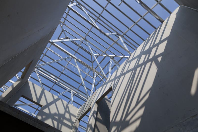 Steel Beam on Roof of Building Stock Photo - Image of architecture ...