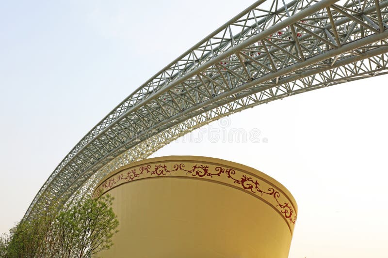 Steel beam skeleton stock image. Image of metal, park - 369268055