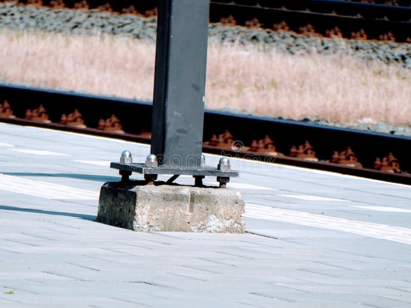 Steel Beam Structure with Bolts. Stock Image - Image of support, steel ...