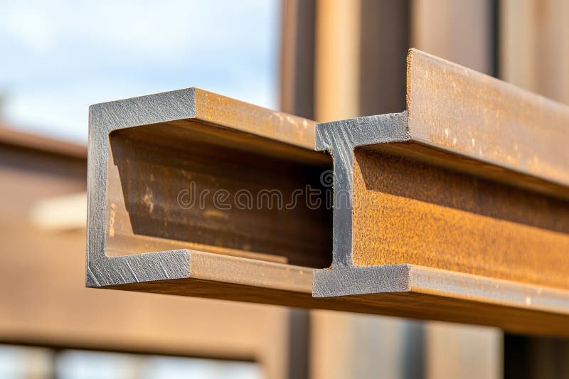 Steel Beams at a Construction Site, Essential for Structural Support ...