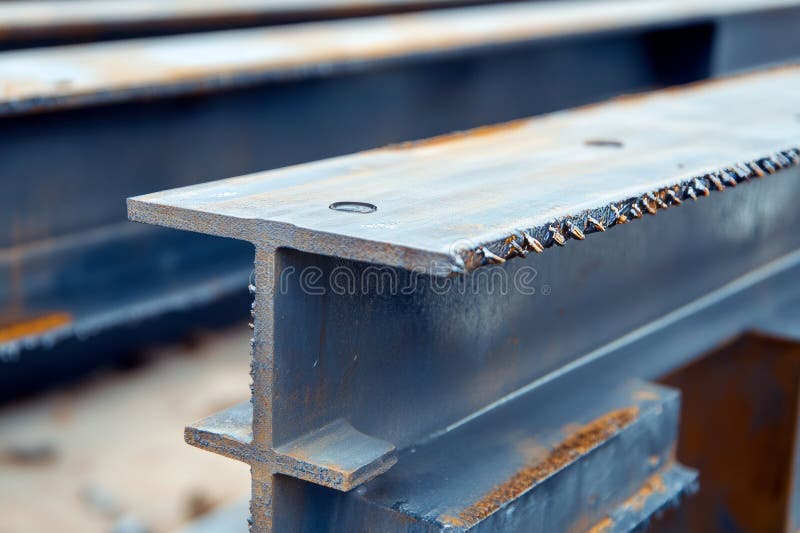 Steel Beams Construction Site Essential Structural Support ...