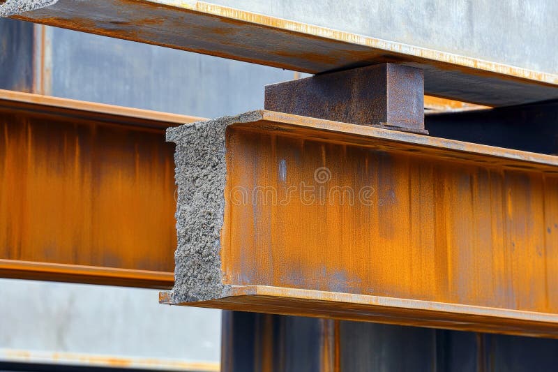 Steel Beams at a Construction Site, Essential for Structural Support ...