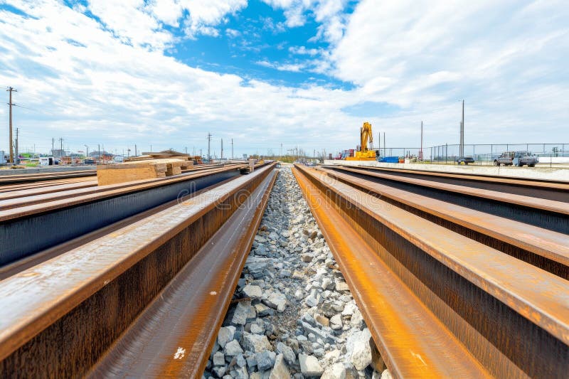 Steel Beams at a Construction Site, Essential for Structural Support ...