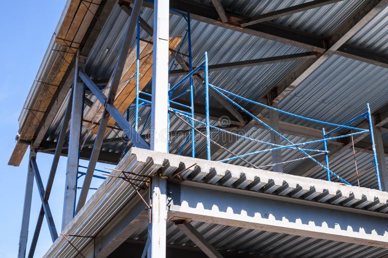 Steel Beams, Decking with Concrete Floors Stock Photo - Image of floors ...