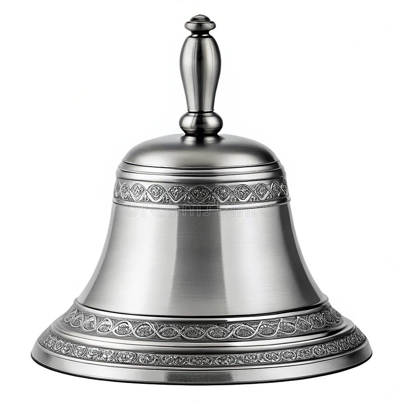 Steel Bell on White Background Stock Illustration - Illustration of ...