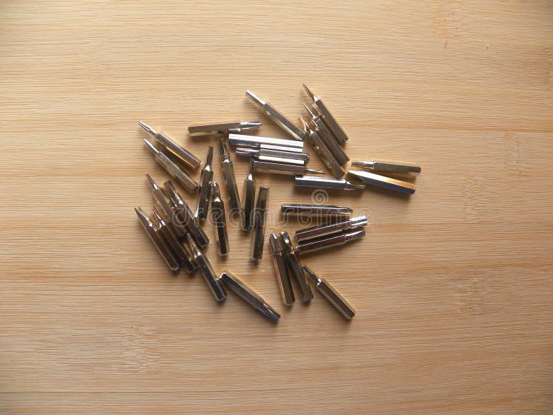 Steel Bits of Precision Screwdriver Stock Image - Image of isolated ...