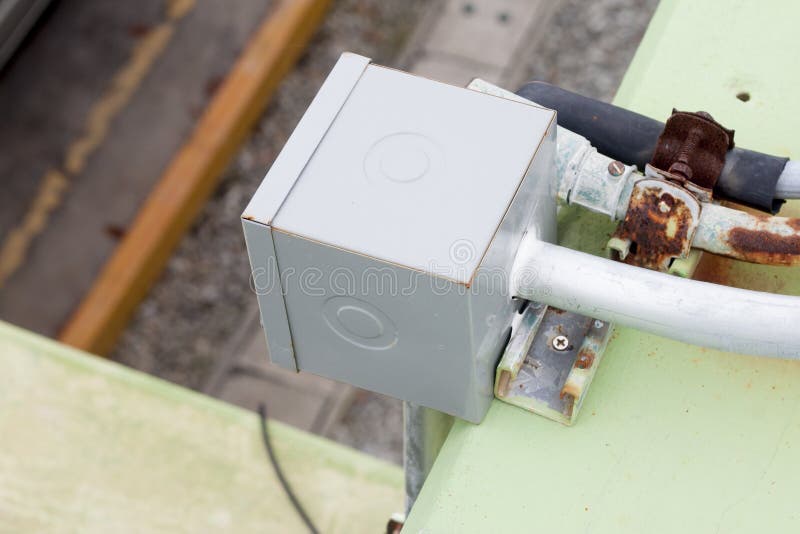 Steel Block for Connection Cable. Stock Photo - Image of architecture ...