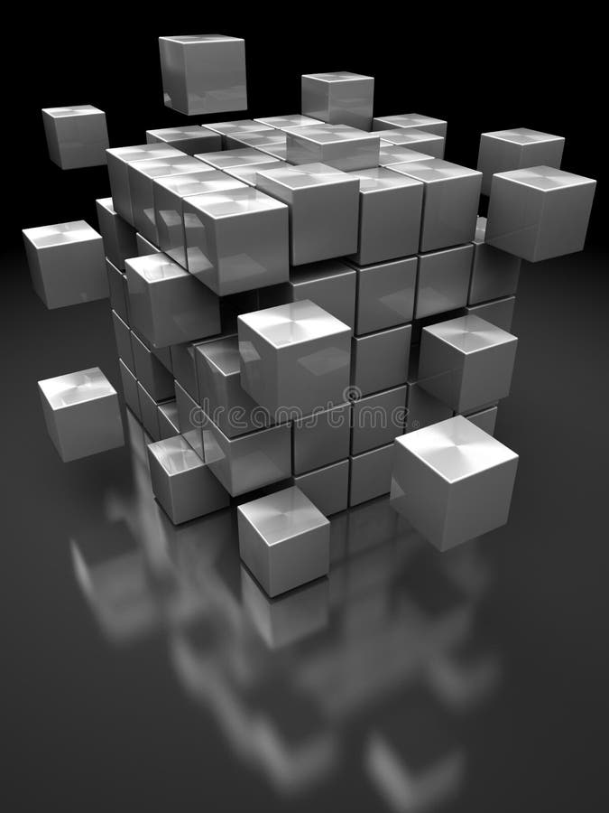 Steel blocks structure stock illustration. Illustration of geometric ...