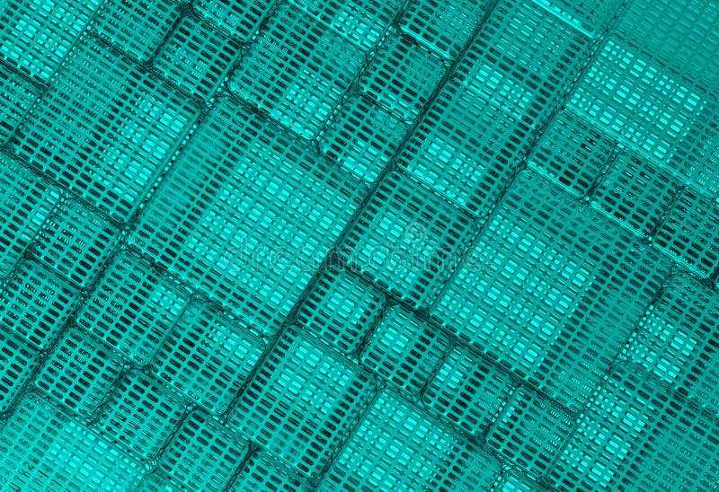 Steel Blue Cube Mesh Metal Plate Background Stock Illustration ...