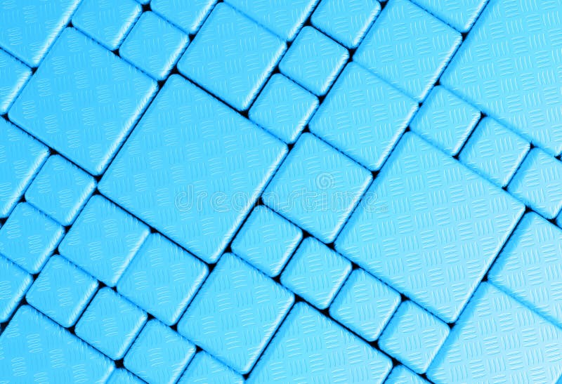 Steel Blue Cube Mesh Metal Plate Background Stock Illustration ...