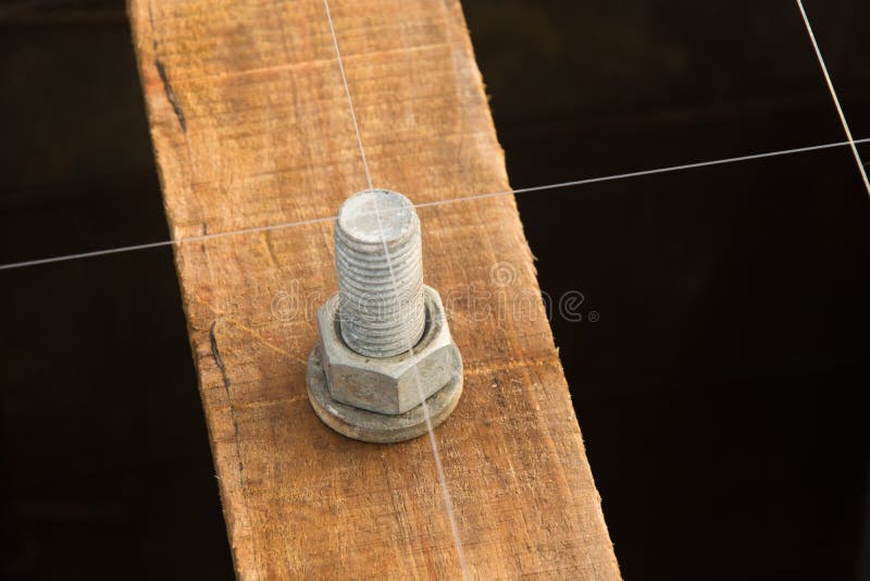 Column with Bolt To Fix Steel Column Stock Image - Image of column ...