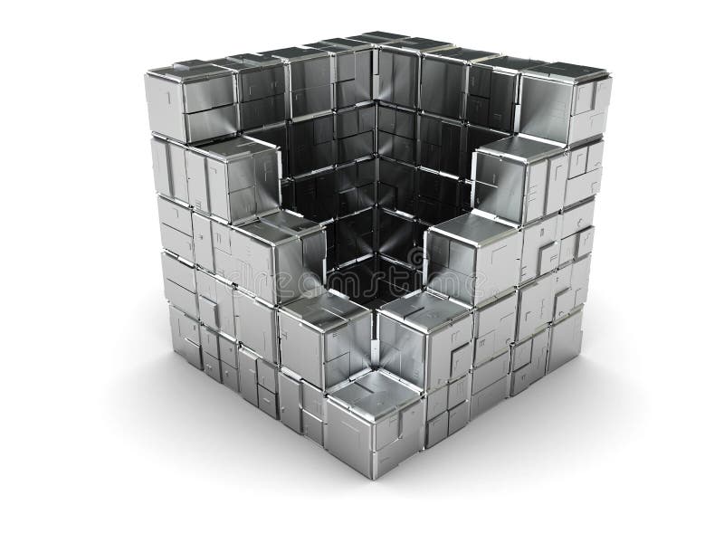 Steel box stock illustration. Illustration of steel, technology - 8103187