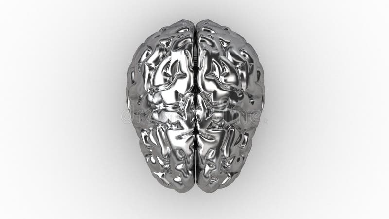 Steel brain. Iron Brain stock illustration. Illustration of anatomy ...