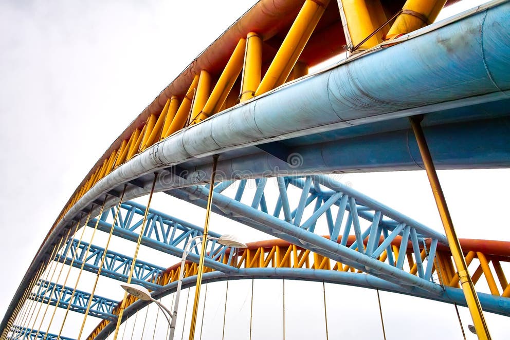 Steel bridge stock photo. Image of elements, highway - 14570924