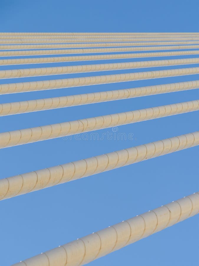 Steel Bridge Cables on Sky stock photo. Image of close - 83124326