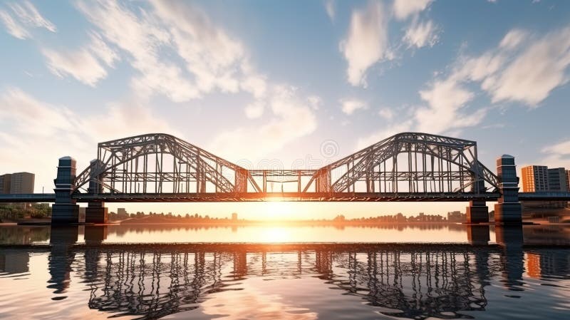 The Steel Bridge is the Construction of the Bridge in the City Stock ...