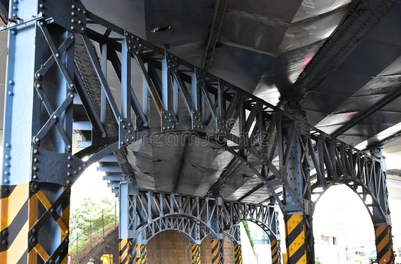 Steel bridge steel frame stock photo. Image of scenery - 90409518