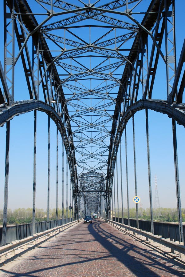 Steel Bridge Superstructure Stock Image - Image of crossing ...